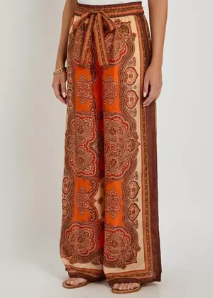 Zimmermann Mohan Wide-leg Silk Trousers