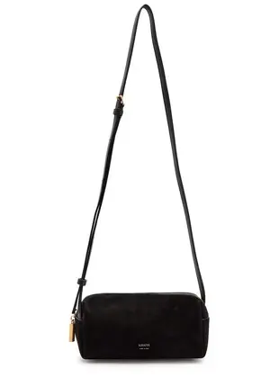 Khaite Kye Mini Suede And Leather Cross-body Bag - Black