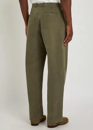 JIL SANDER Tapered Cotton-twill Trousers