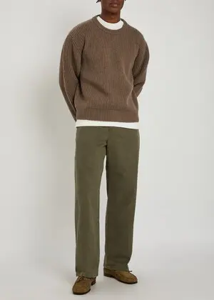 JIL SANDER Tapered Cotton-twill Trousers