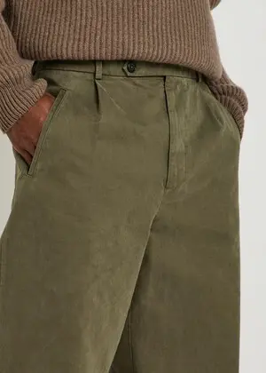 JIL SANDER Tapered Cotton-twill Trousers