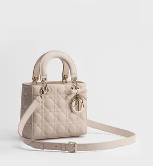 Dior Lady Bag With Strap - Rose