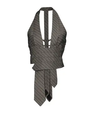 Christopher Esber Reyer Tailored Tie Top - Black