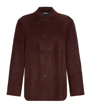 Max Mara Single-breasted Shirt Jacket - Deep Red