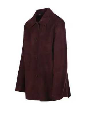 Max Mara Single-breasted Shirt Jacket - Deep Red