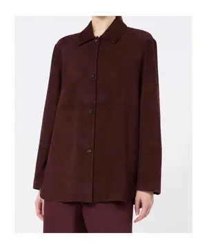 Max Mara Single-breasted Shirt Jacket - Deep Red
