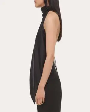 Helmut Lang Silk Tie Scarf Halter Top