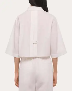 Helmut Lang Poplin Cropped Trench Shirt