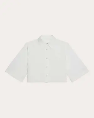 Helmut Lang Poplin Cropped Trench Shirt