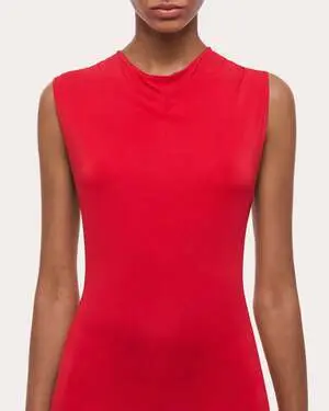 Helmut Lang Jersey Knotted Halter Maxi Dress