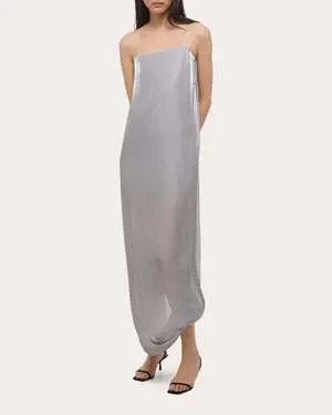 Helmut Lang Iridescent Bubble Slip Dress - Grey