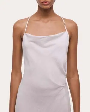Helmut Lang Twill Knotted Handkerchief Slip Dress