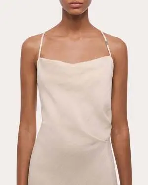 Helmut Lang Twill Knotted Handkerchief Slip Dress