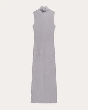 Helmut Lang Sheer Raw-edge Mock Neck Tank Dress
