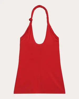 Helmut Lang Jersey Twist Dancer Halter Top