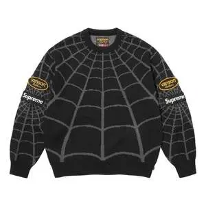 Supreme X Vanson Leathers Spider-man Sweater - Black