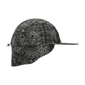 Supreme Reflective Bandana Sunshield Camp Cap - Black