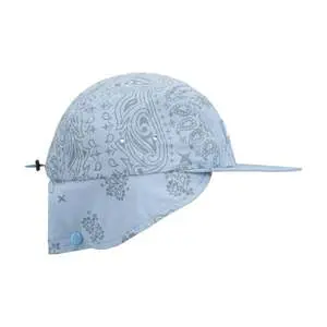 Supreme Reflective Bandana Sunshield Camp Cap - Light Blue