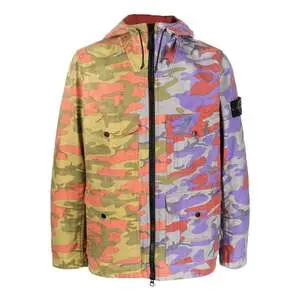 Stone Island Hooded Camouflage Jacket