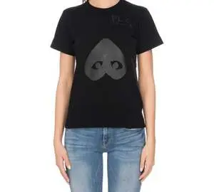 Play Comme Des Garcon Upside Down Three Hearts Tee