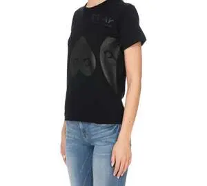 Play Comme Des Garcon Upside Down Three Hearts Tee