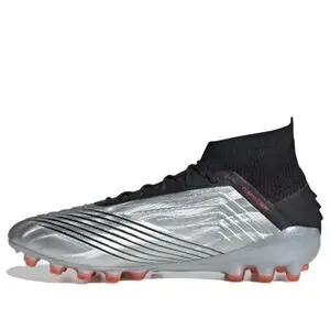 Adidas Predator 19.1 Ag High Top Soccer Cleats - Silver/black