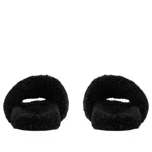 Balenciaga Furry Open Mule - Black