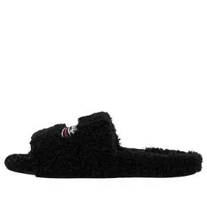 Balenciaga Furry Open Mule - Black