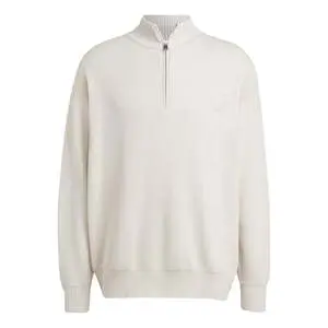 Adidas Originals Club Knit Half-zip Sweater - Beige