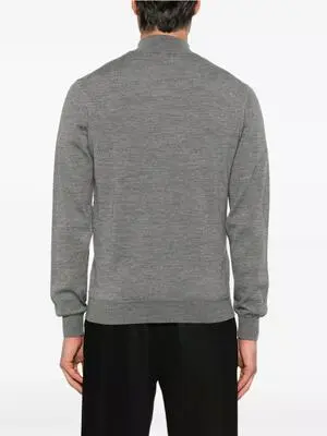 SERGIO MORETTI FIRENZE Quarter-zip Long-sleeve Polo Shirt