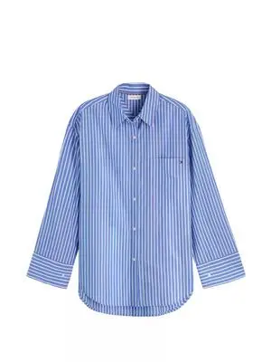 Tommy Hilfiger Striped Cotton Shirt - Blue