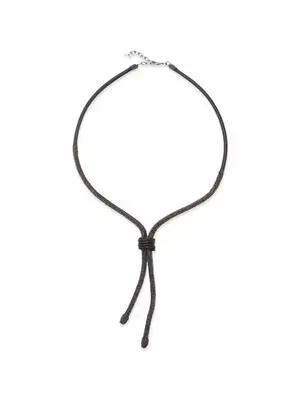 Brunello Cucinelli Knot Detail Necklace - Black