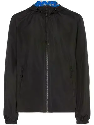 Kenzo Reversible Logo-print Hooded Windbreaker - Black