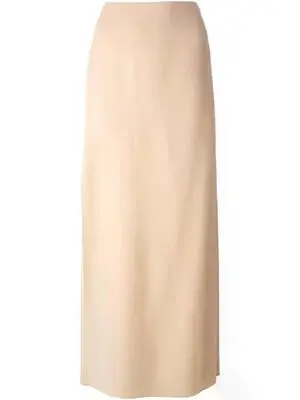 LANVIN Maxi Skirt With Side Slits - Neutrals