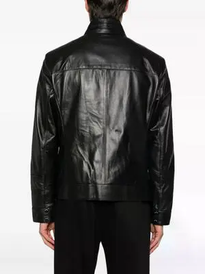 SERGIO MORETTI FIRENZE Leather Jacket With Snakeskin-effect Panels