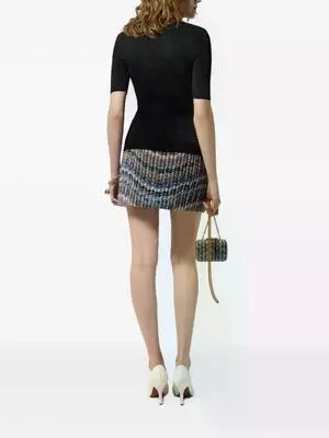 Missoni Zigzag-knit Sequin Embellished Skirt - Black