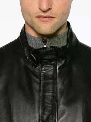 SERGIO MORETTI FIRENZE High-neck Leather Jacket