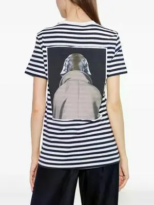 Max Mara Striped Graphic Print T-shirt
