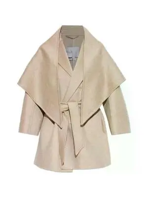 Max Mara Detto Belted Shawl-collar Coat - Neutrals