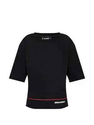 Dsquared2 Logo Print Short Sleeve T-shirt - Black