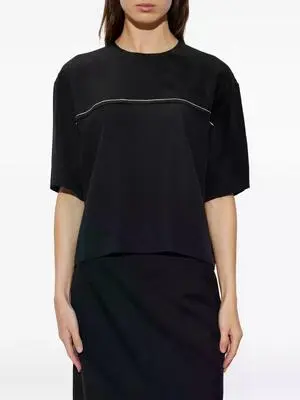 Marni Silk T-shirt With Contrast Stitching