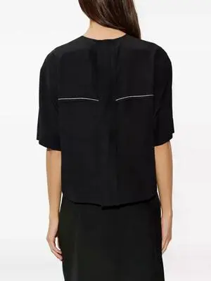Marni Silk T-shirt With Contrast Stitching