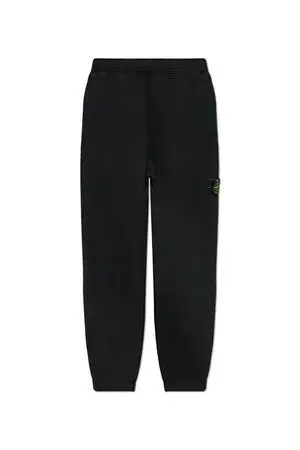 Stone Island Fleece_s.i. Ghost Heavy Cotton Pants - Black