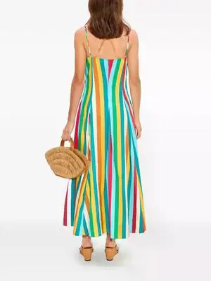 SIMONMILLER Astrid Stripe Print Midi Dress