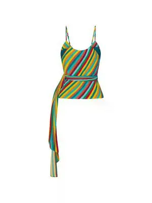 SIMONMILLER Marlowe Striped Wrap Tank Top