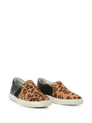 LANVIN Pull-on Leopard Print Sneakers - Black