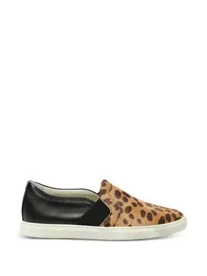 LANVIN Pull-on Leopard Print Sneakers - Black