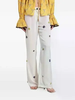 SIEDRES Embellished Wide-leg Trousers