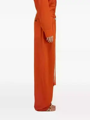 FERRAGAMO Barrel-leg Virgin Wool Trousers - Orange
