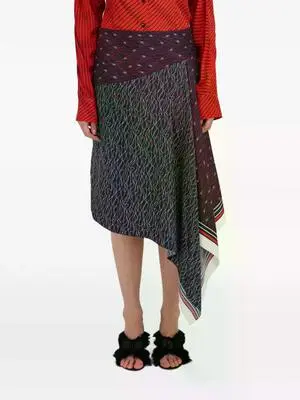 FERRAGAMO Silk Handkerchief Skirt